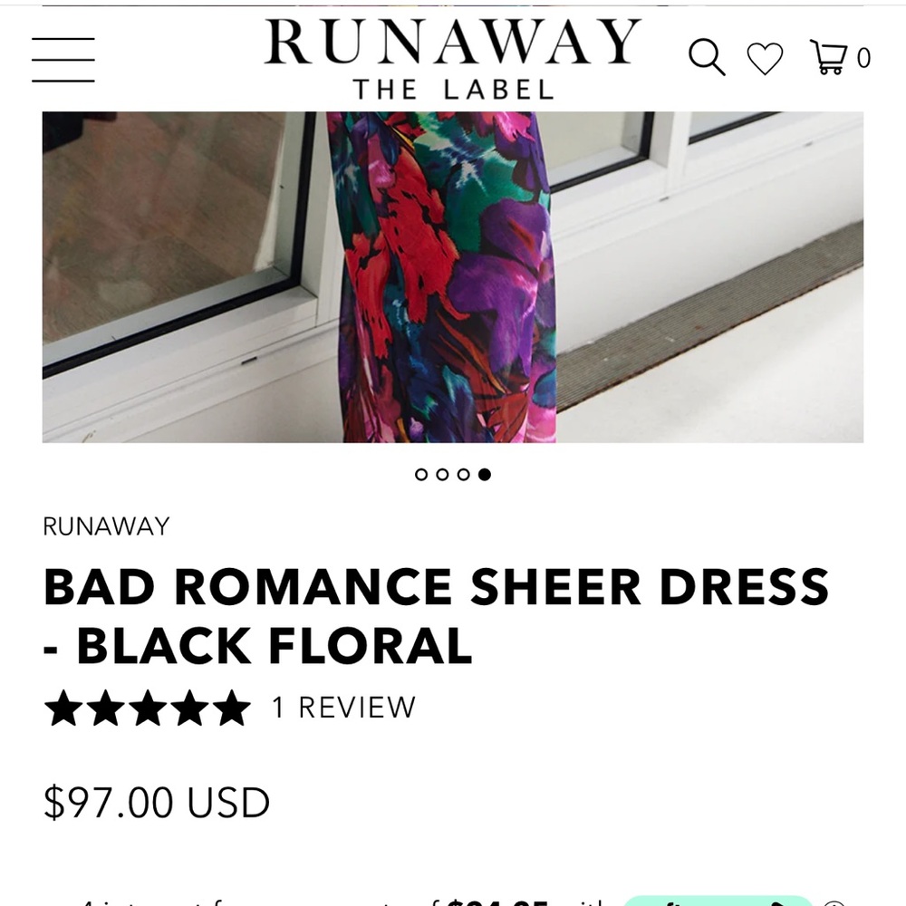 Bad Romance Sheer Dress- Runaway The Label - Gem
